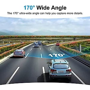 Dash Cam AQV,3 inch Car Camera,Dash Cam Front 1080P FHD,170° Wide Angle,G-Sensor, Loop Recording, Parking Monitor, Motion Detection, WDR