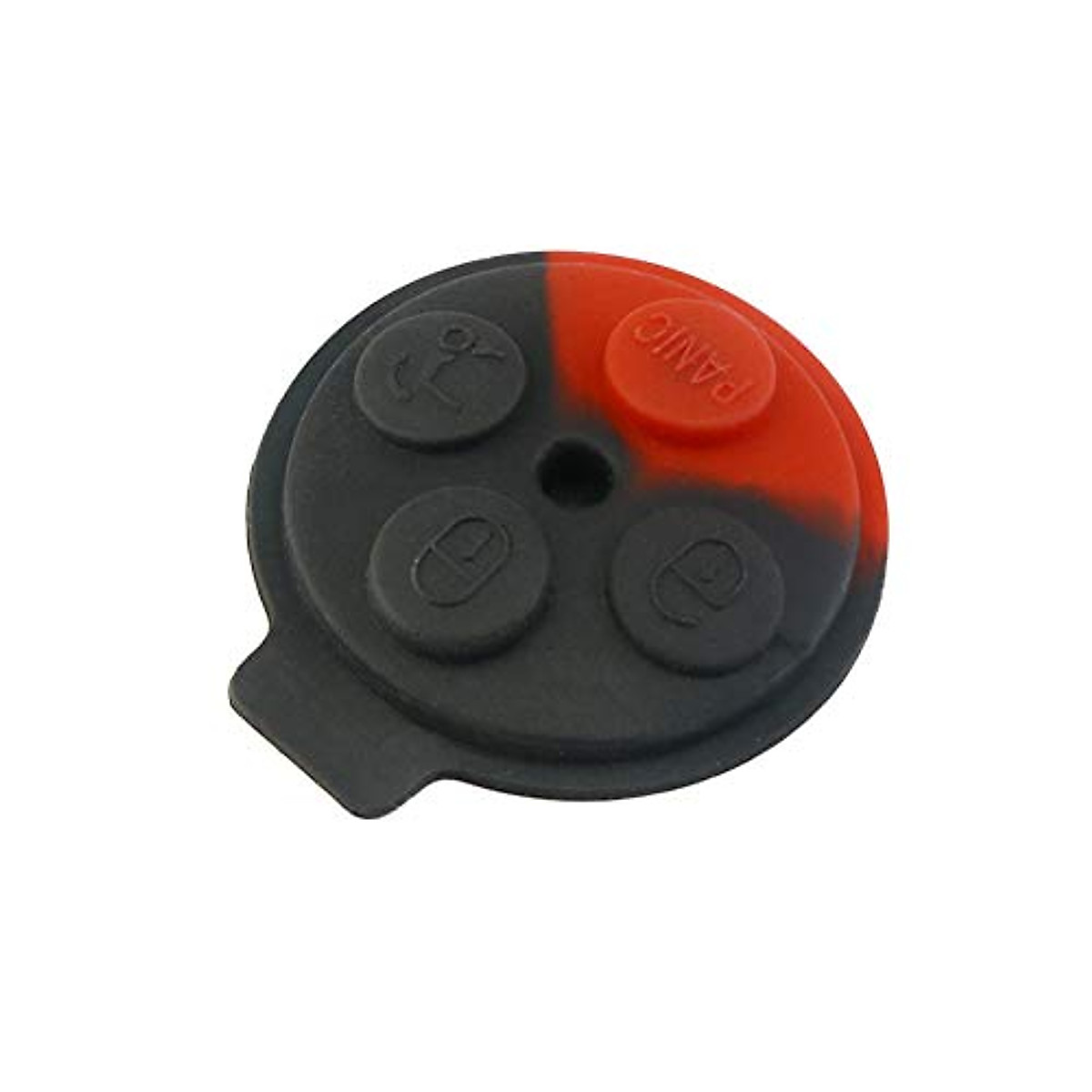 DJL1 2 Pcs Car Remote Key Panel Button Pad for Smart Fortwo 4 Buttons Rubber pad