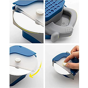 Fat-Cat Pizza Cutter Wheel, Super Sharp Pizza Slicer with Protective Blade Guard for Pizza, Pies, Waffles and Dough Cookies, Easy to Use and Clean (Blue)