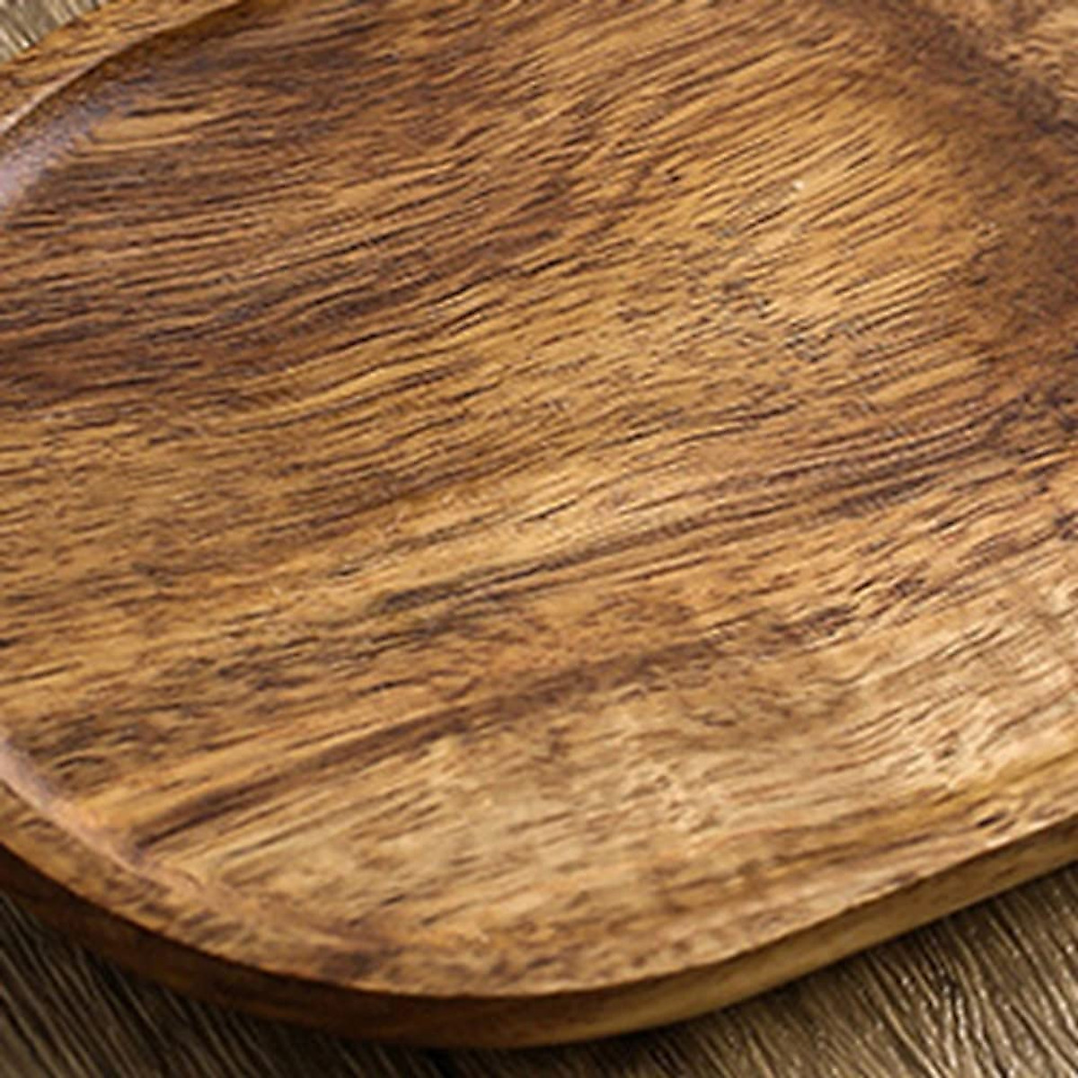 2 Pcs Wooden Plates,URMAGIC Japanese Style Wood Serving Tray,8 x 5 Inch Rectangle Bamboo Tray,Wooden Plain Tea Tray,Wooden Dessert Plate Cake Plate,Dinner Plates,Snack Fruit Decorative Tray