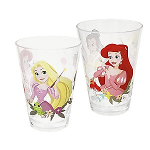 Zak Designs Disney Princess Dinnerware Set Includes Embossed Plate, Bowl, and Tumbler, Made of Durable Plastic Material and Perfect for Kids (3 Piece Set, Ariel & Belle & Rapunzel)