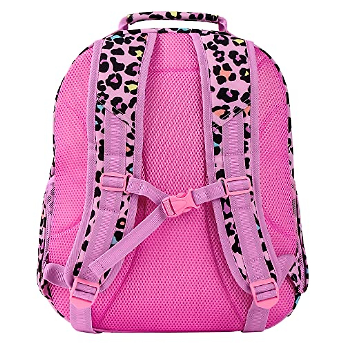 Choco Mocha Cheetah Backpack for Girls Pre-K Backpack for Girls Preschool Backpack for Kids Backpacks for Girls 15 inch Backpack Girls Leopard Bookbag School Bag 3-5 4-6 with Chest Strap Pink