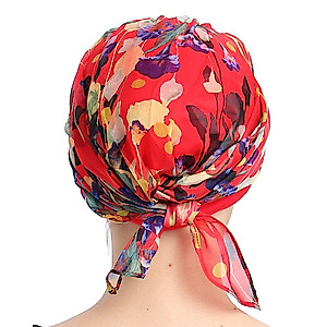 Knits Fitted Turban Hat for Cancer Women DIY Easy Tie Chemo Bandana