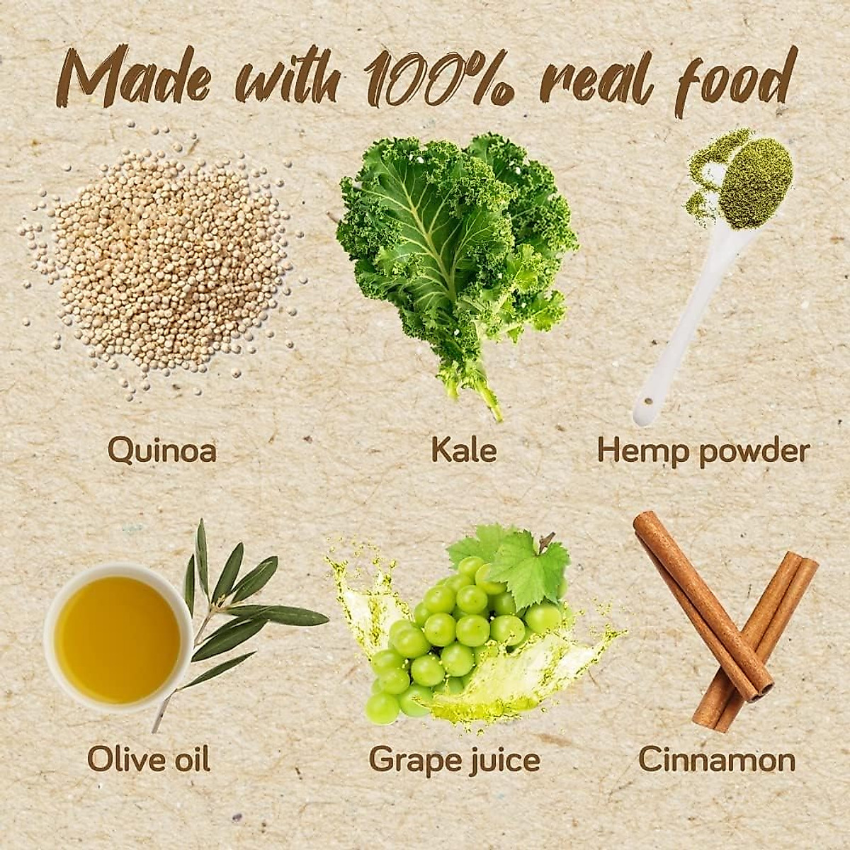Real Food Blends Quinoa, Kale & Hemp - Pureed Food Meal for Feeding Tubes, 9.4 oz Pouch (Pack of 12 Pouches)