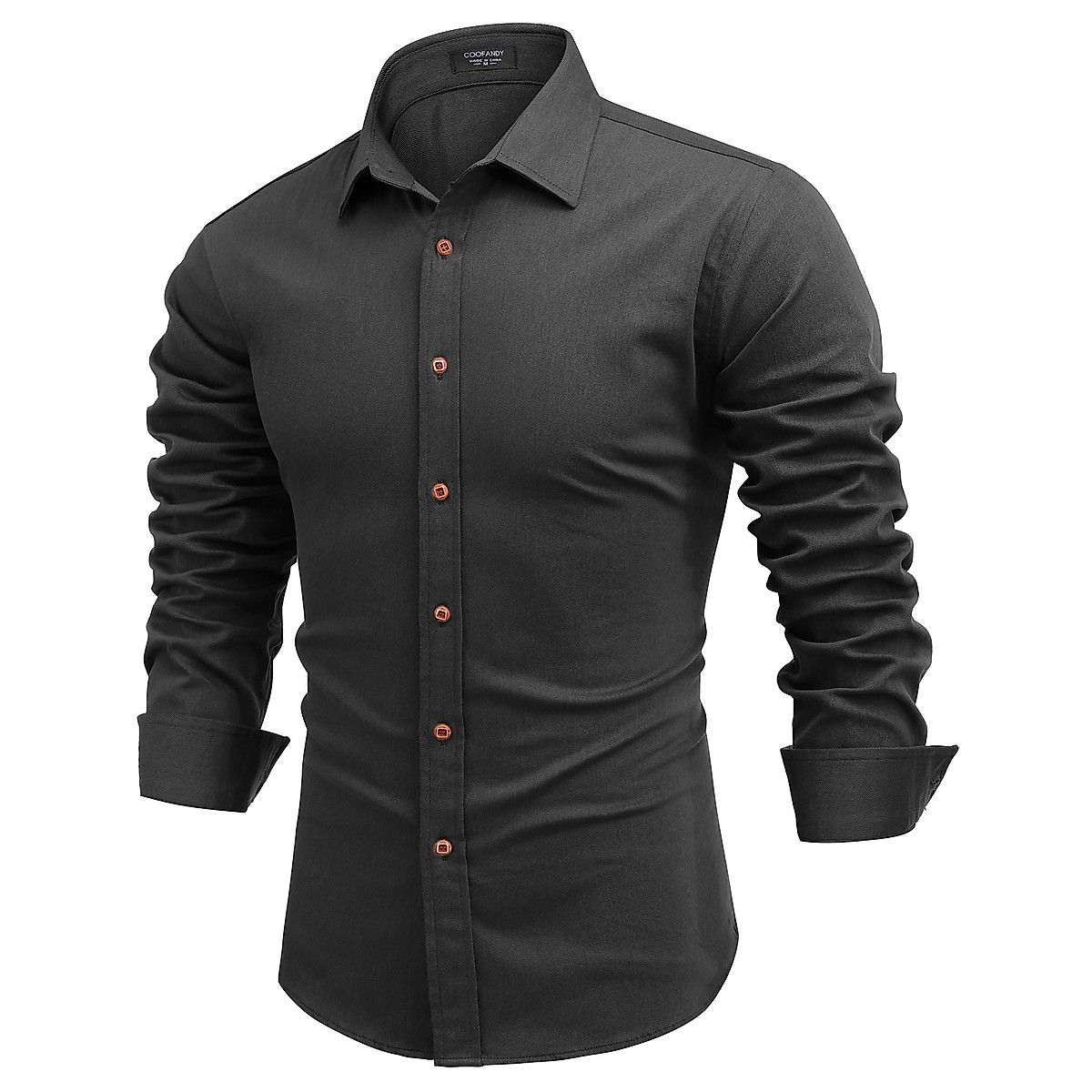 COOFANDY Men Long Sleeve Button Down Shirts Denim Cowboy Shirt for Men Western Style