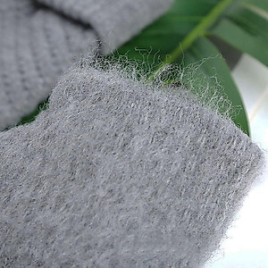 Eseres Grey Gloves Knitted Warm Gloves for Men Women Unisex Touch Screen Fleece Lined Stretchy Mittens Men-Grey