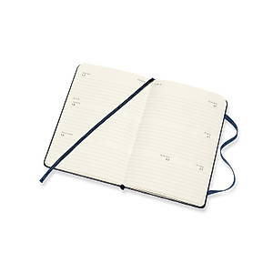 Moleskine Classic 12 Month 2022 Weekly Horizontal Planner, Hard Cover, Pocket (3.5" x 5.5"), Sapphire Blue