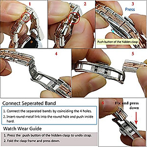 Pard Delicate Women Smart Watch, Heart Rate Blood Pressure Fitness Tracker for Ladies, Gold