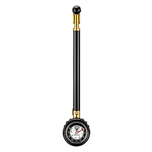 LEZYNE Shock Drive Bicycle Hand Pump, High Pressure 400 PSI Shock Pump, Portable Bike Pump, Mountain & Road Bikes