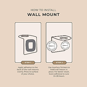 MaisoNovo Adhesive Soap Holder | Shampoo Bottle Holder Set of 2 - Black | Soap Bottle Holder | Wall Mounted Soap Holder | Soap Dispenser Holder