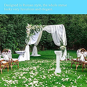 Yardwe White Roman Pillar Greek Column Statue Wedding Pillar Plastic Roman Collum Props Pant Stand Figurine Pillar Sculpture Wedding Decoration Home Garden Decoration