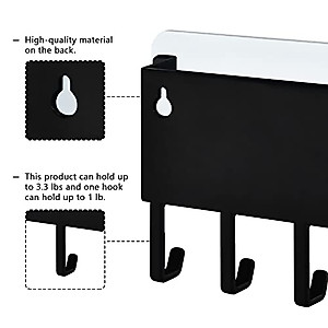 Tatenale Key Holder for Wall Decorative Key Hooks Key Rack Hanger Mail Organizer Wall Mount with Shelf Adhesive Wall Hooks for House Home Entry Way 7x4.1x1.2Inch Map Green