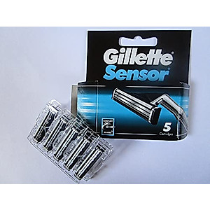 Gillette Sensor Cartridges, 5-Count (Pack of 4, 20 total cartridges)