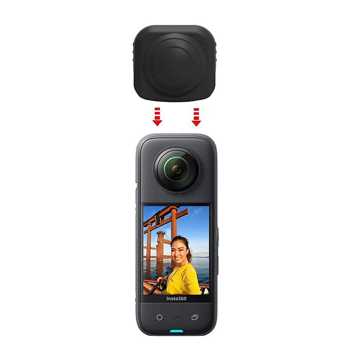 For Insta360 One X2/X3 Anti-Scratch Camera Original Lens Cover Silicone Case for Insta360 One X2/X3 Action Anti-Scratch Camera Accessories Grey (Insta360 One X2/X3, Grey, 549849843) 67)