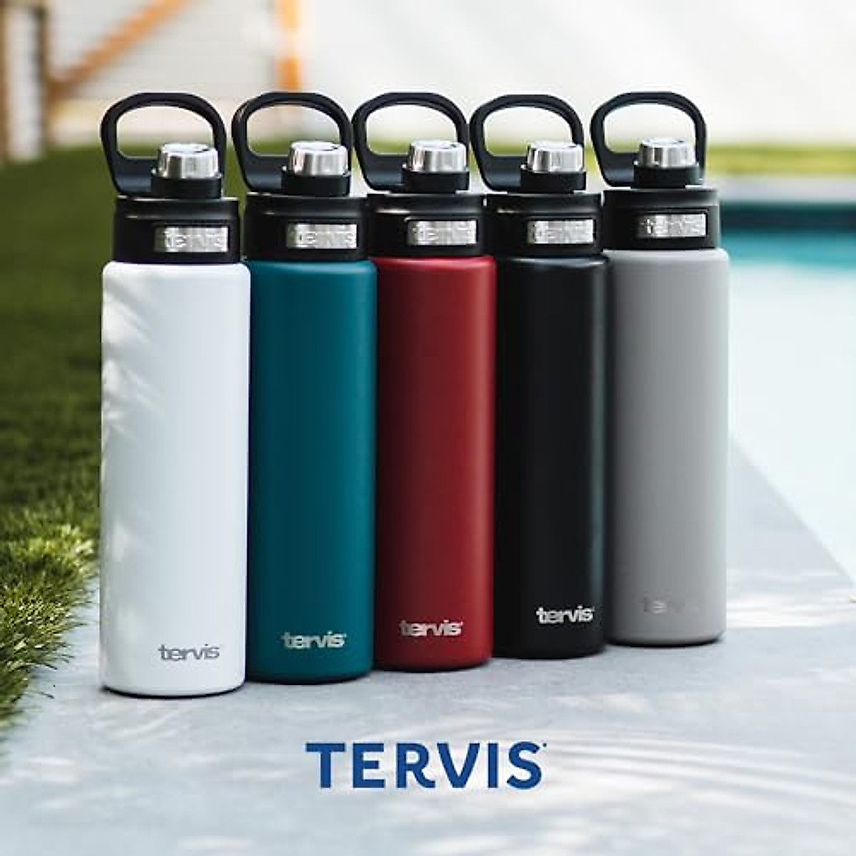 Tervis Disney The Little Mermaid Ariel Atlantica Triple Walled Insulated Tumbler Travel Cup Keeps Drinks Cold, 24oz Wide Mouth Bottle, Stainless Steel