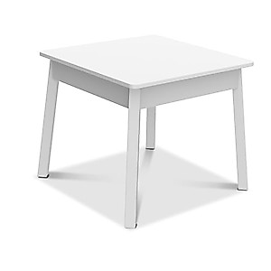Melissa & Doug Wooden Square Table (White) - Kids Table, Children's Furniture, Play Table for Kids Crafts, Kids Activity Table