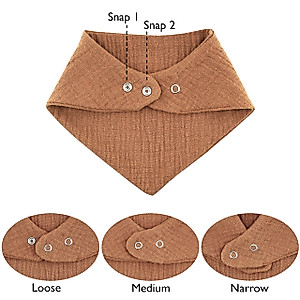 Meerdif Muslin Baby Bibs 10 Pack Baby Bandana Drool Bibs for Unisex Boys Girls, 100% Cotton 10 Solid Colors Set (Multi Color)