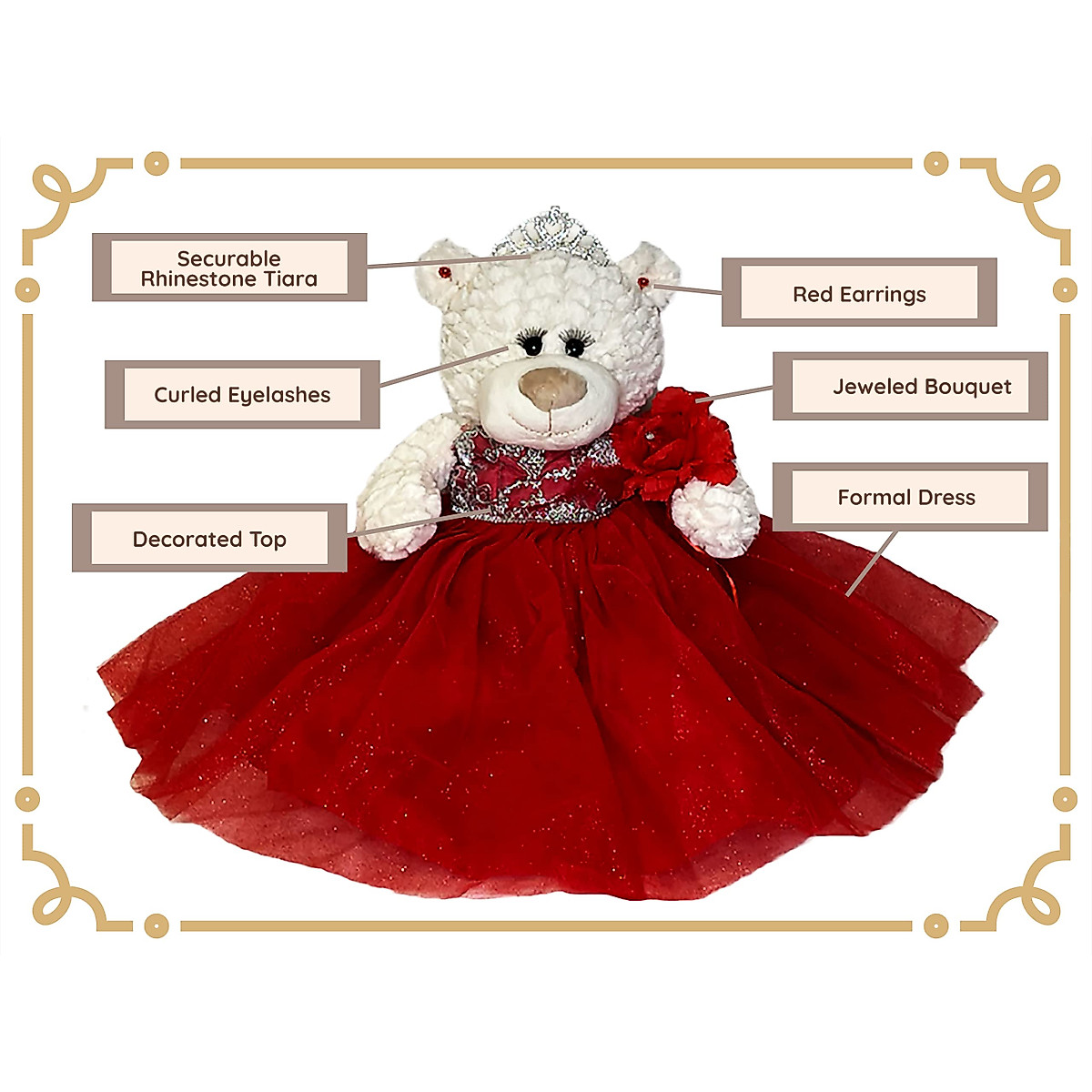 20" Quince Anos Quinceanera Last Doll Teddy Bear with Dress (Centerpiece) ~Babyl Blue~ B16831-4