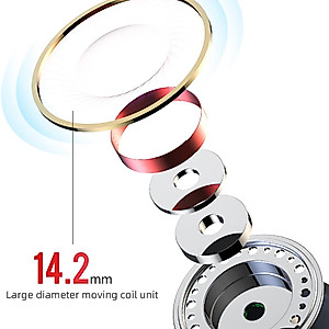 Kamon K544 USB-C Wired Earbuds, Magnetic in-Ear Earphones Headphone with Mic Tangle-Free Cord, Built-in DAC Chip, Powerful Bass & Crystal Clear Audio, for Mac, iPad Pro, Samsung Galaxy, Google (Black)