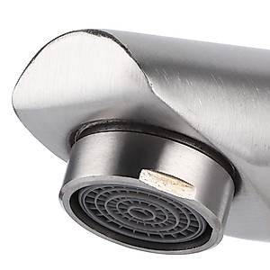 Haofy Sink Faucet, Single Handle Water Faucet, Single Cold Kitchen Faucet with Pull Down Brushed, Commercial Modern rv Stainless Steel Kitchen Faucets(Flat Single Cold Faucet)