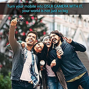 Cell Phone Camera Lens 2 in 1 Clip-on Lens Kit 0.45X Super Wide Angle & 12.5X Macro Phone Camera Lens for iPhone 8 7 6s 6 Plus 5s Samsung Android & Most Smartphones Black