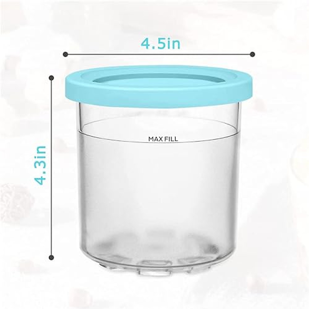Creami Pints, for Ninja Creami,16 OZ Icecream Container Safe and Leak Proof Compatible with NC299AMZ,NC300s Series Ice Cream Makers