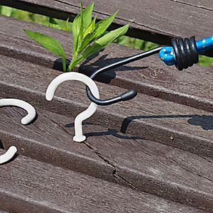 25 Pack Cup Hook Ceiling Hooks, 2.9 Inches, FineGood Vinyl Coated Screw Hanger for Indoor and Outdoor Use - White