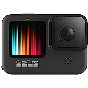 GoPro HERO9 Black - Waterproof Action Camera with Front LCD and Touch Rear Screens, 5K Ultra HD Video, 20MP Photos, 1080p Live Streaming, Webcam, Stabilization