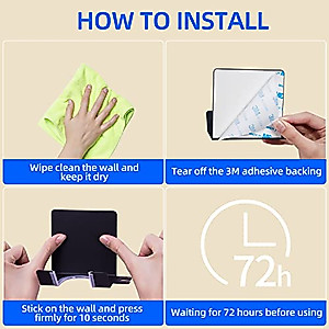 Hair Dryer Holder Wall Mounted - Self Adhesive Blow Dryer Holder Rack Punch Free Hair Dryer Stand Bathroom Hair Tool Organizer Wall Mount Compatible with Most Hair Dryers Black UEMUSI