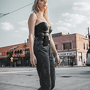 Xxerciz Stun Gun Case Stun Gun Holster Nylon Belt Storage Pouch Lightweight Protective Case Cover for Stun Gun (Stun Gun is not Included)