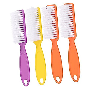 FRCOLOR 4pcs portable brush nails brush Essential nail tool nail cleaner brush nail cleaning kit pinceles para uñas acrilicas Hand Nail Clean long handle nail brush major