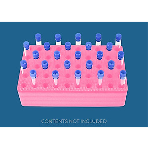 Polar Whale 10 Test Tube Racks Pink Foam Storage Rack Organizer Stand Transport Holds 50 Tubes Each Fits up to 12mm Diameter Tubes