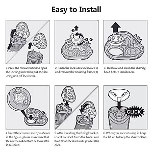 3 PCS HQ9 Replacement Shaver Head Blades for Philips Norelco 8175XL 8240XL 8250XL 8251XL 8260XL