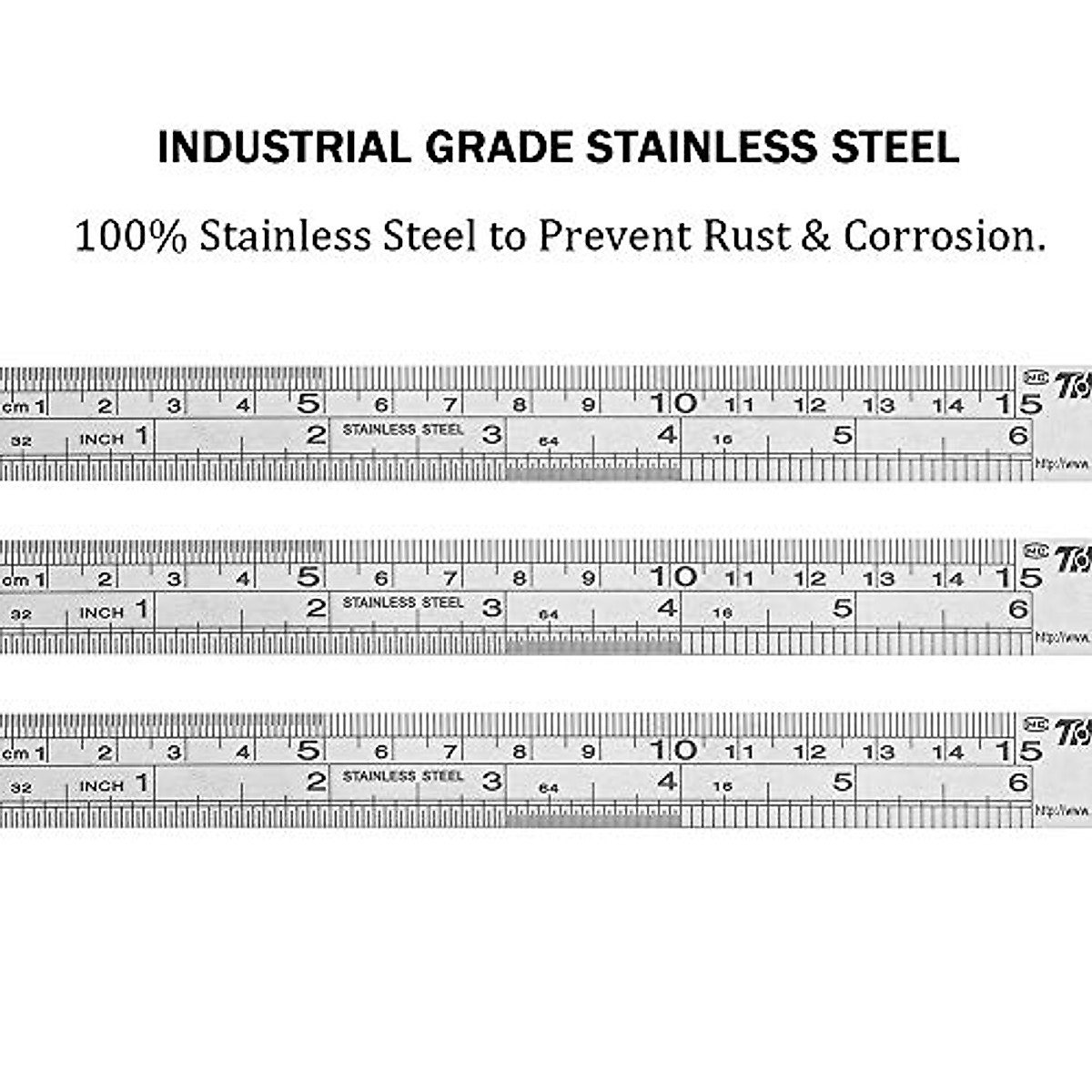 Ruler Metal Straight Edge Ruler Stainless Steel Ruler 6 Inch Ruler Set Rulers Bulk 12 Pack