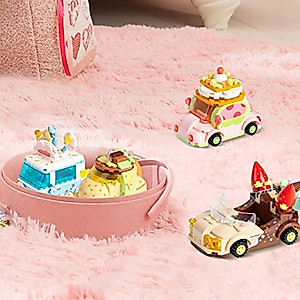 MENYORD Friend ice Cream Food Truck City Street View Building Block Toy, Collection Toy or Birthday Gift for Boys and Girls Aged 6 and Above, New 2023 (Cream Truck)