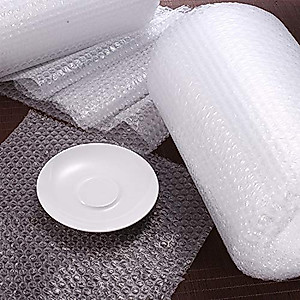 2-Pack Bubble Cushioning Wrap Rolls Packing Materials, 3/16" Air Bubble, 12 Inch x 72 Feet Total, Perforated Every 12", 20 Fragile Stickers Included