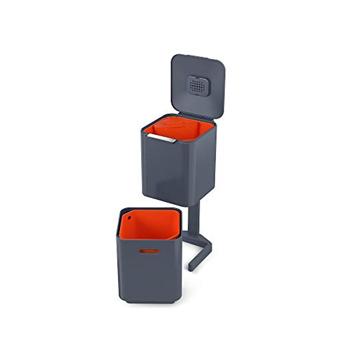 Joseph Joseph Intelligent Totem Compact Waste Separation & Recycling Unit-Graphite, 40 Liter/10.6 Gallon