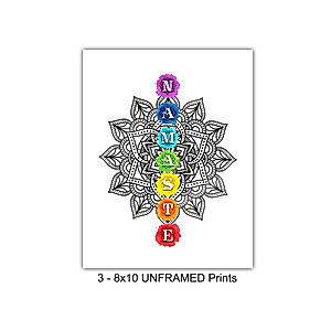 Boho Zen Decorations - Mandala Wall Art - Chakra Wall Decor - Mandala Wall Decor - Buddhism Gifts for Women - Spa Namaste Wall Decor - Spiritual Yoga Decor - New Age Buddha Wall Art - Meditation Gifts