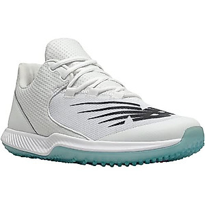 New Balance Men's FuelCell 4040 V6 Turf-Trainer Baseball Shoe, White/Black, 12