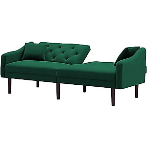 Modern Futon Sofa Loveseat Convertible Sleeper Couch Bed for Small Space Studio Office Living Room Furniture Sets, Twin Daybed Sofabed 2 Seater Sofa & Couch