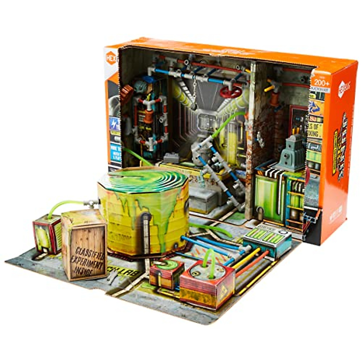 HEXBUG JUNKBOTS Small Factory Habitat Sector 44 Research Lab, Surprise Toy Playset, Build and LOL with Boys and Girls, Toys for Kids, 200+ Pieces of Action Construction Figures, for Ages 5 and Up