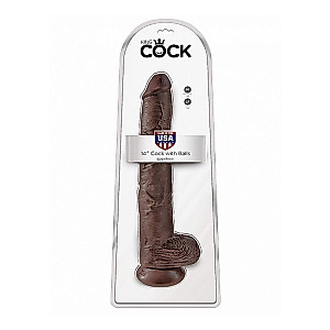 Pipedream Products King Cock Realistic Dildo with Balls, Brown, 14 Inch
