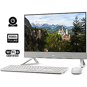 Dell Inspiron 5410 All-in-One Desktop, 23.8'' FHD IPS Touchscreen, 12th Gen Intel Core i5-1235U, 12GB RAM, 256GB SSD + 1TB HDD, HDMI, RJ-45, 1080p, Wireless KB&Mouse, Wi-Fi 6, Windows 11 Home, White