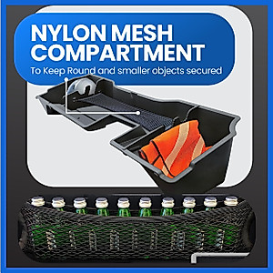 Tyger Auto Underseat Storage Box Compatible with 2014-2018 Chevy Silverado/GMC Sierra 1500; 2015-2019 Silverado/Sierra HD Double Cab | Black Rear Under Seat Storage Organizer | TG-CB5C2248