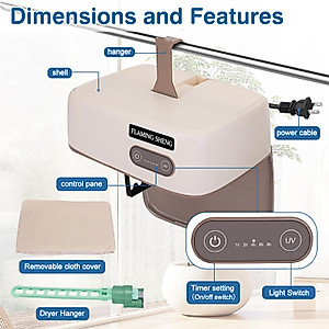 Portable Dryers for Laundry, 600W Mini Laundry Dryer with Dryer Bag Support Stand for Delicate Garments, Underwear, Baby Clothes, Compact and Convenient Drying Solution for Apartment, Dorm Travel