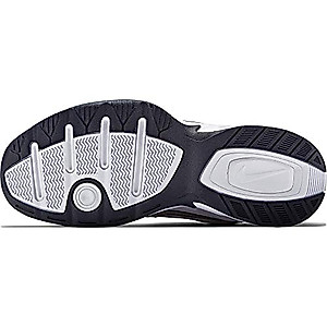 Nike Men's Air Monarch IV Cross Trainer, White/Metallic Silver, 10.5