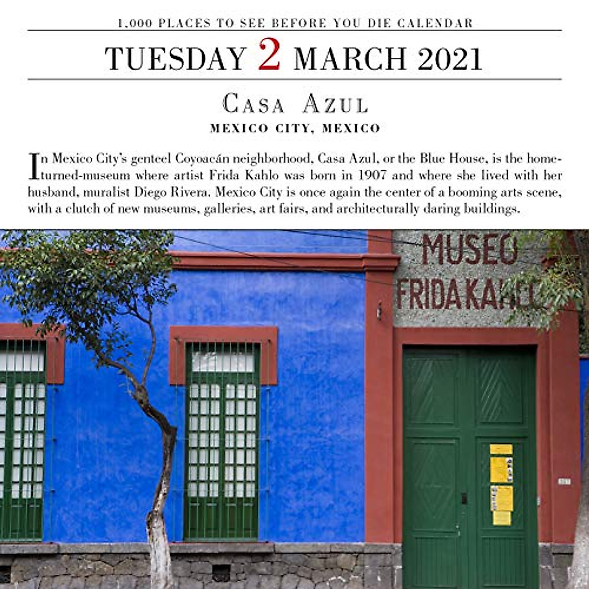 1,000 Places to See Before You Die Page-A-Day Calendar 2021
