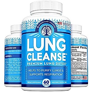 Lung Support Supplement - Natural Capsules for Lung Cleanse and Detox - Made in USA - Respiratory System; Mucus Clear - Vegan Supplement for Lung Detox; Respiratory Support - 60 Capsules