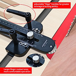 Jikbeed Thin Rip Jig/Thin Rip Jig Table Saw Jig Guide for Making Repetitive Narrow Strip Cuts - Fits 3/8" x 3/4" T-Slot, Compatible with Table Saw, Band Saw, and Router Table