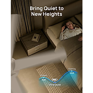 Dreo Smart Ceiling Fan with Lights, 52 Inch, 12 Speeds & 3 Fan Modes, Stepless Color Tones, Dimmable LED Light, 12H Timer, Quiet DC Motor, Remote/APP/Alexa Control, White Ceiling Fans Indoor